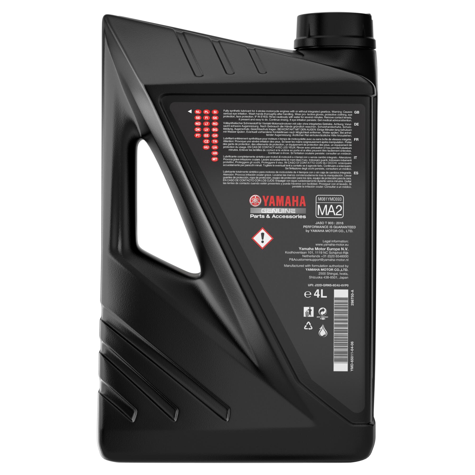 YAMALUBE FULLY SYNTHETIC 4 STROKE OIL 10W 40 4L DRD Motorcycles